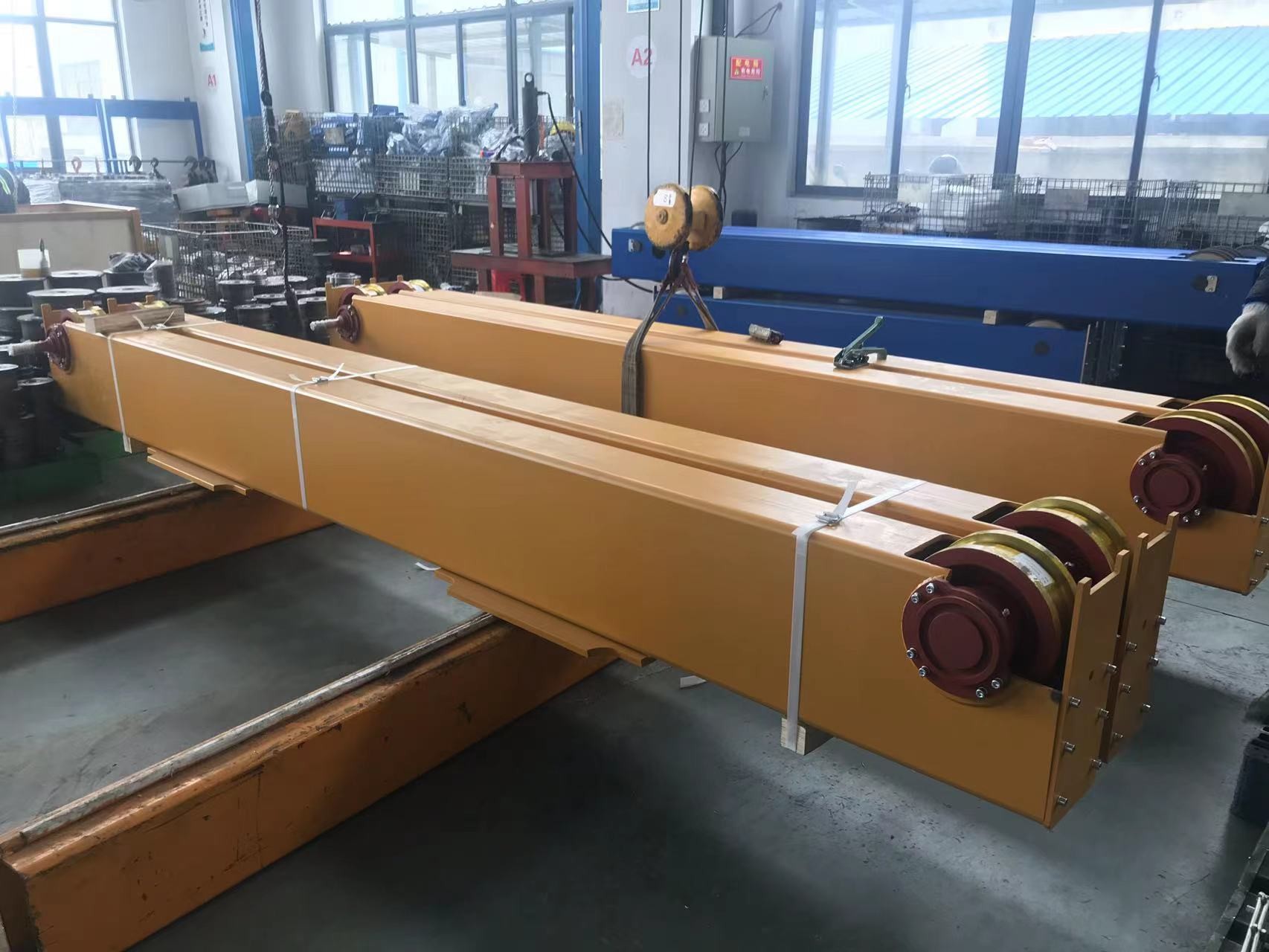 20Ton Span 22.5M European Style Double Girder Crane End Carriage For ...