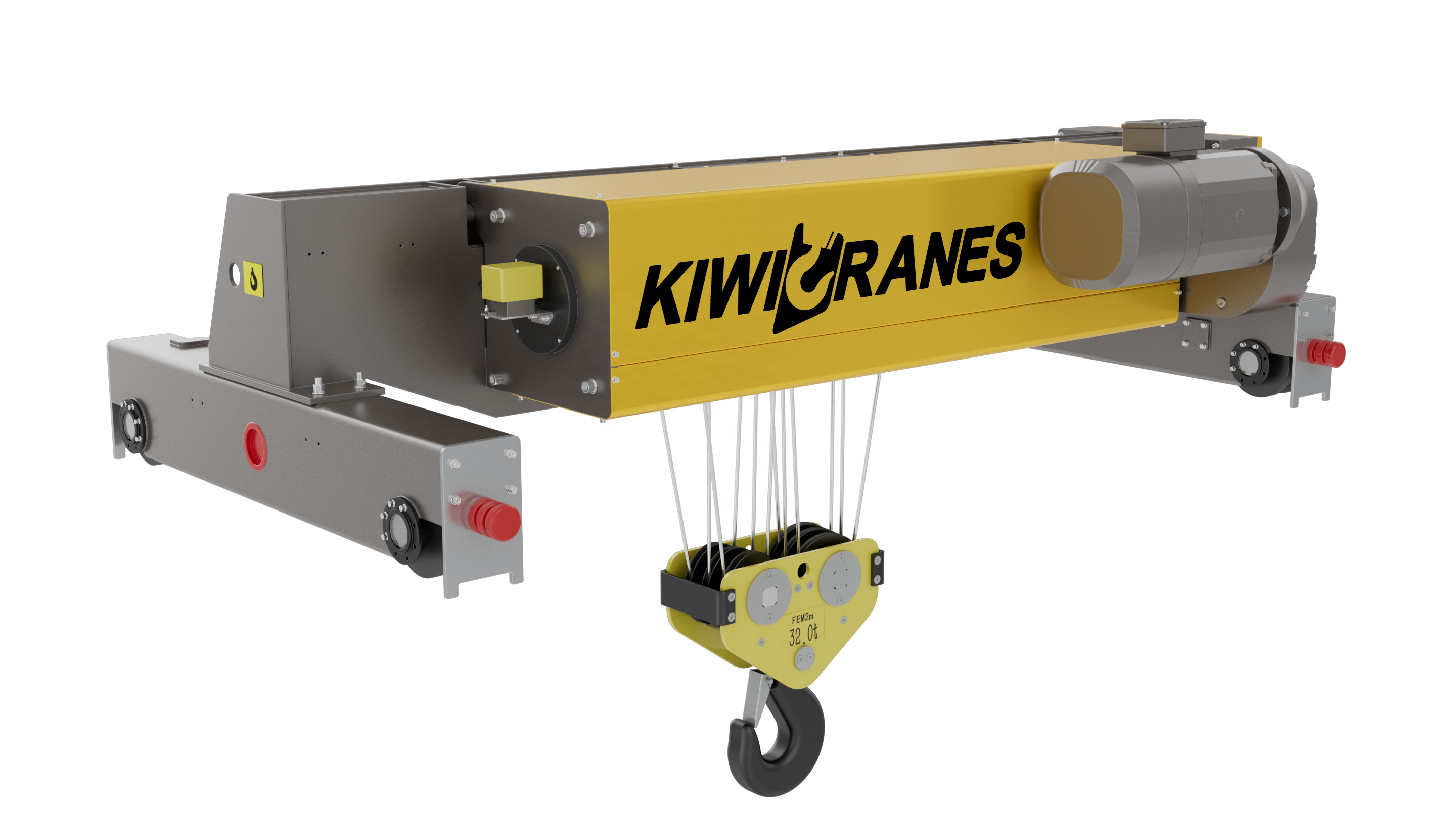 40 Ton Electric Wire Rope Hoist Radio Remote Control Double Girder